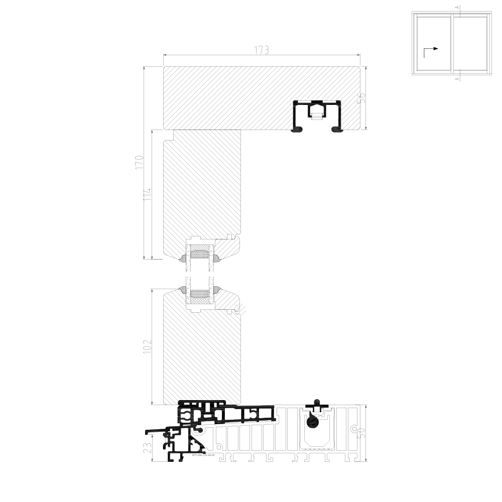 Detailed Drawings for Wood Sliding Doors | windows24.com
