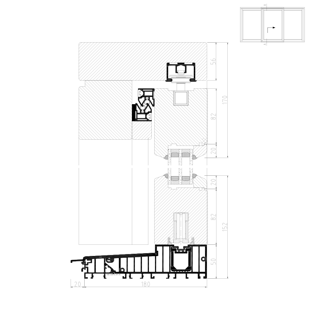 Detailed Drawings for Wood Sliding Doors | windows24.com